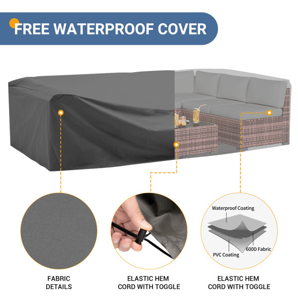 Latitude Run® Avelie 4 - Person Outdoor Seating Group with Cushions ...